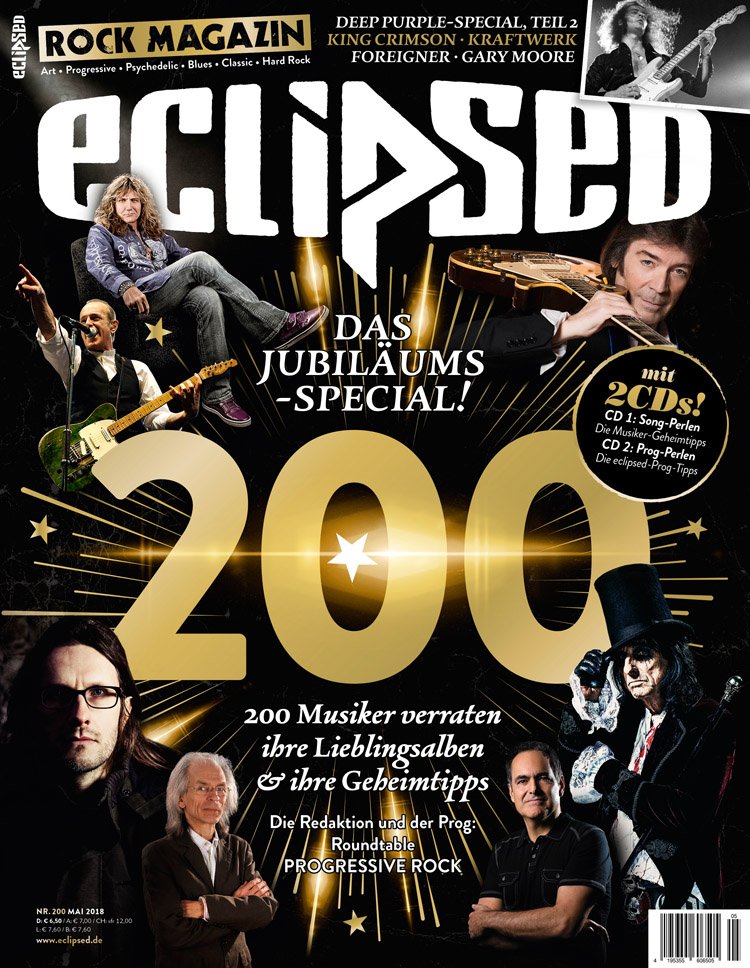 Das aktuelle Heft / eclipsed Nr.200 / 05-2018 | eclipsed Rock Magazin